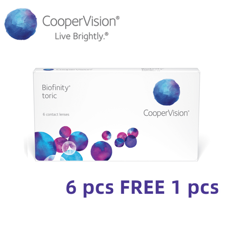 Cooper Vision Biofinity Toric Silicone Hydrogel Contact Lenses (6 pcs+1 ...