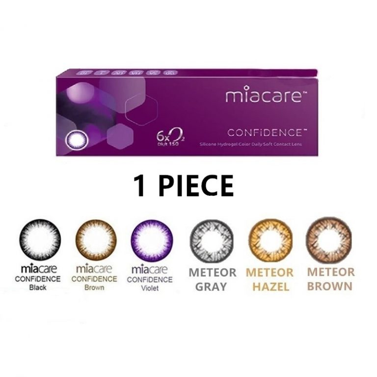(2 Pieces) Miacare Delight Silicone Hydrogel Monthly Clear Contact ...