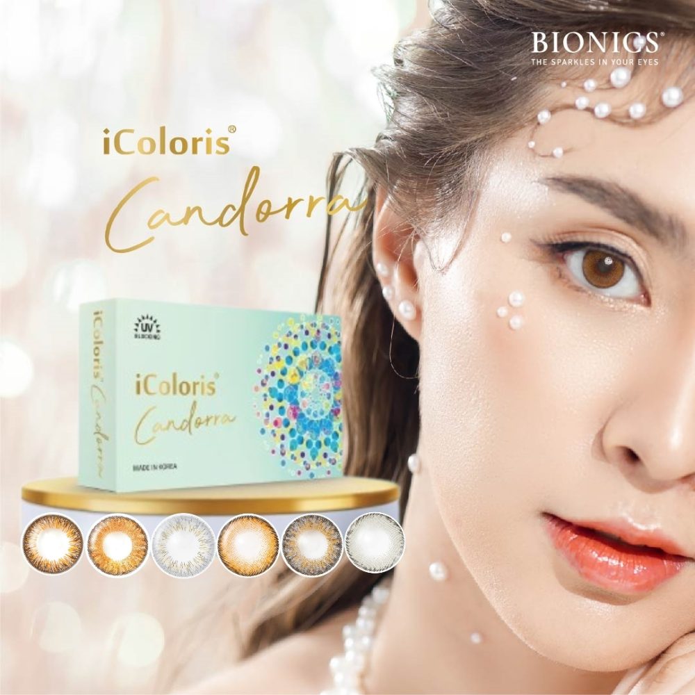 BIONICS ICOLORIS CANDORRA Monthly Disposable Color Contact Lenses (2 ...