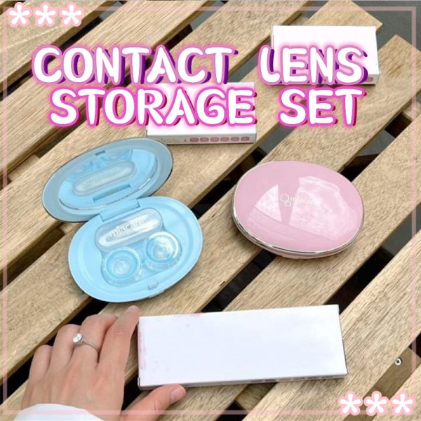 Round Design Contact Lens With Tools And MirrorTravel Storage Casing (1 ...