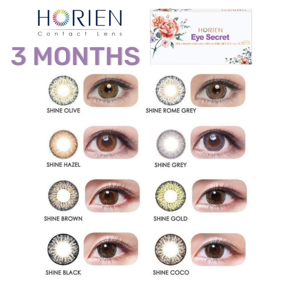 Horien Eye Secret 38% 3 Months Monthly Disposable Hydrogel Soft Color ...