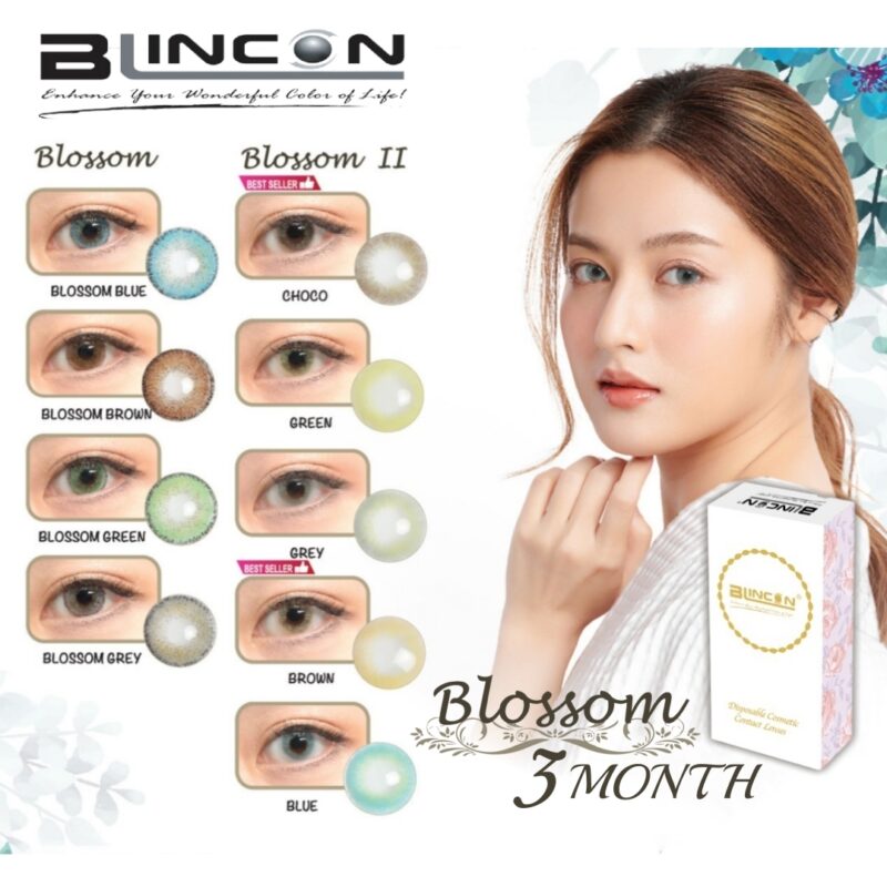 Blincon Blossom & Blossom II 3 Months Disposable Color Cosmetic Contact ...