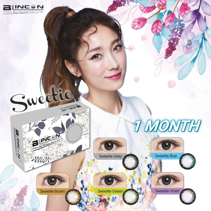 Blincon Sweetie Monthly Disposable Color Cosmetic Contact Lenses (2 pcs ...