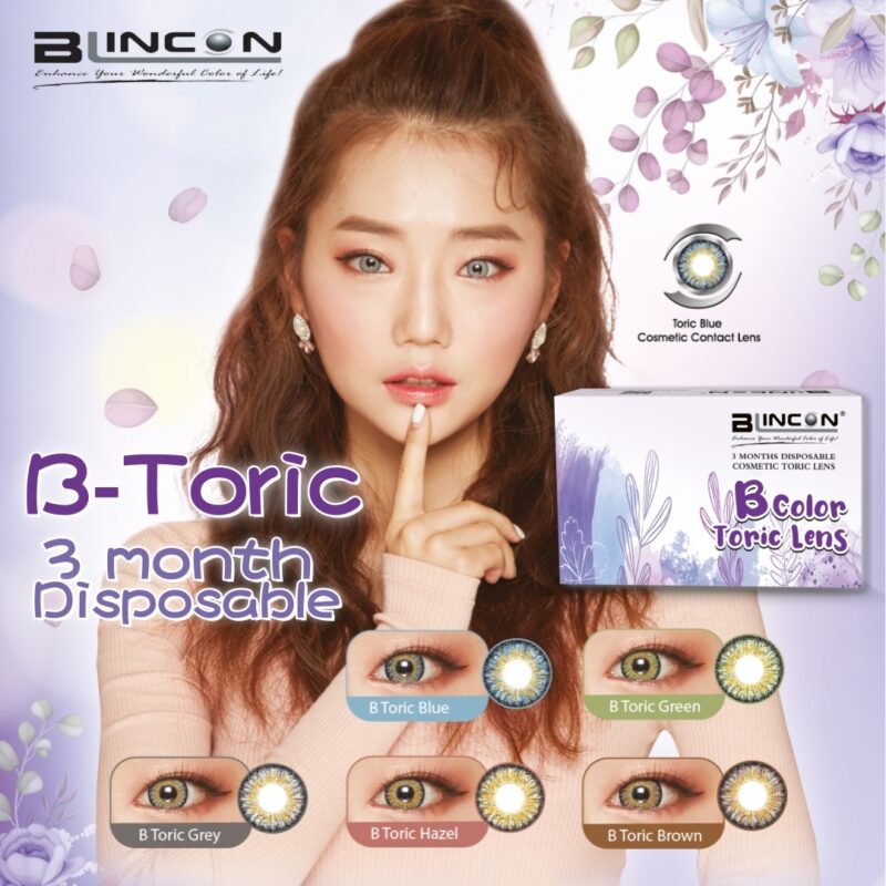 Blincon B-Toric Color 3 Months Disposable Astigmatism Contact Lenses (2 ...