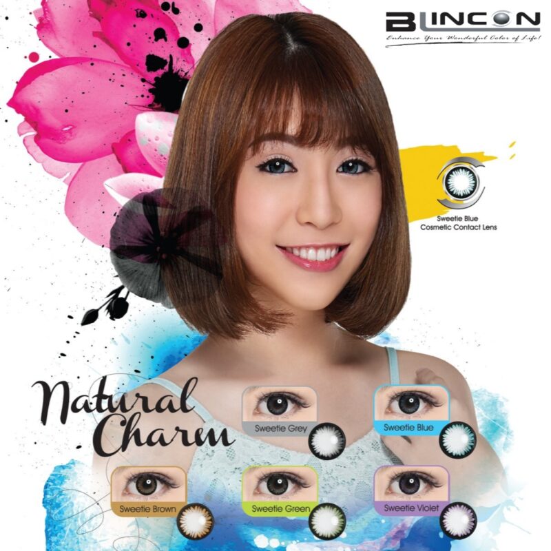 Blincon Sweetie Monthly Disposable Color Cosmetic Contact Lenses (2 pcs ...