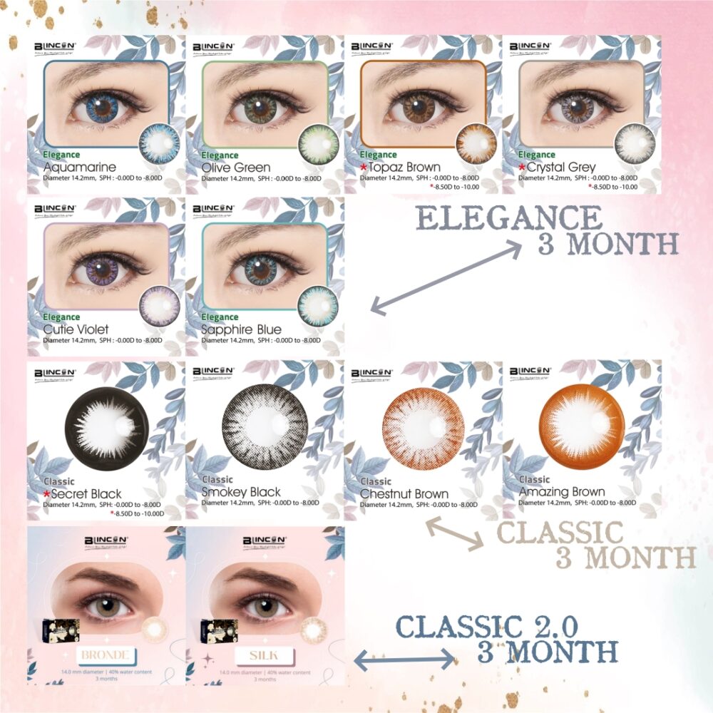 Blincon Classic Elegance Classic 2.0 Color 3 Months Disposable Cosmetic ...