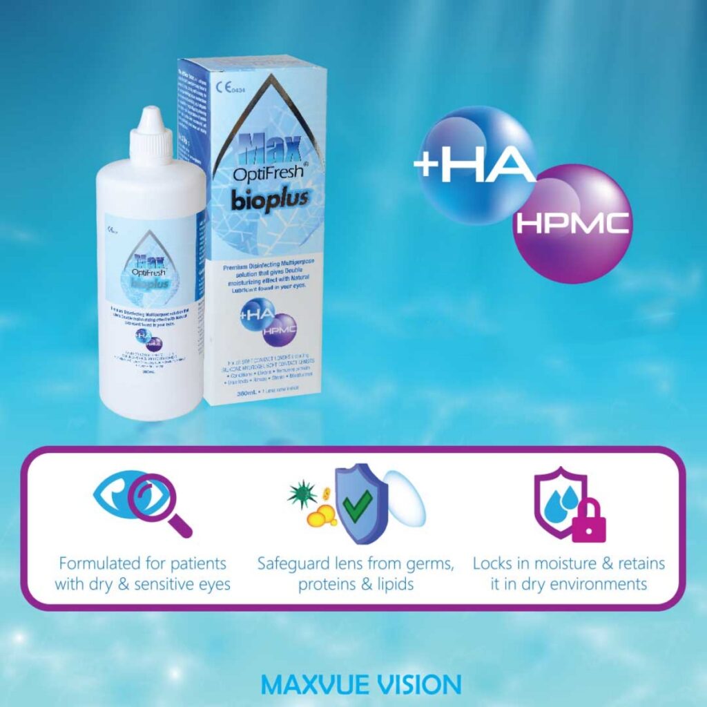 (360ml) Maxvue Max OptiFresh bioplus Disinfecting Multipurpose Solution ...