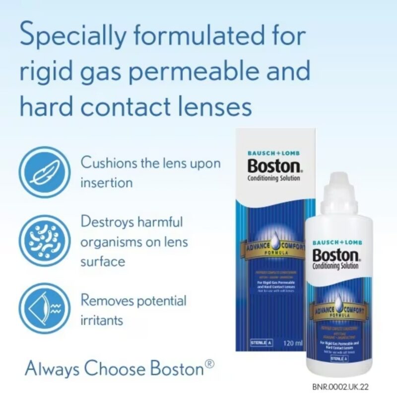 (120ml) Bausch & Lomb Boston Advance Conditioning Solution FOR RGP ...