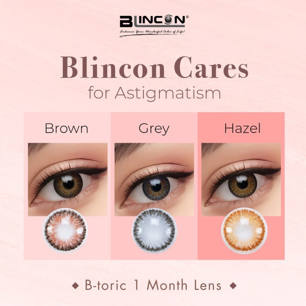 Blincon B Color Toric Monthly Disposable Astigmatism Contact Lenses (2 ...